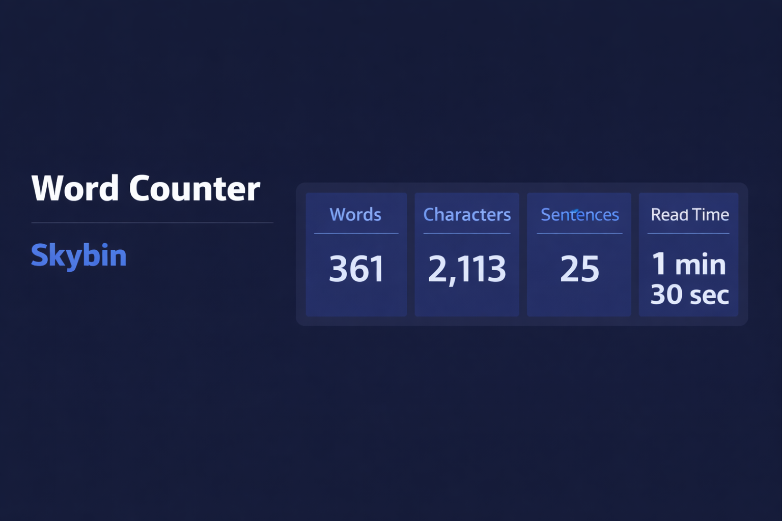 Word Counter, Character Counter & Line Counter — Free Online Tool | Skybin